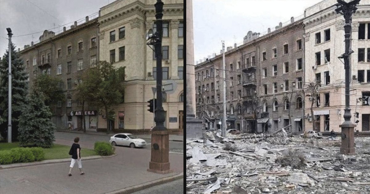 Heartbreaking Before After Pictures Of Ukraine