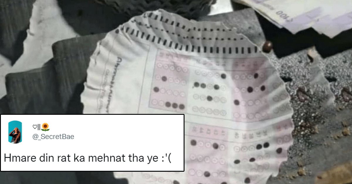 OMR Answer Sheets Are Being Used As Paper Plates And Twitter Feels Cheated