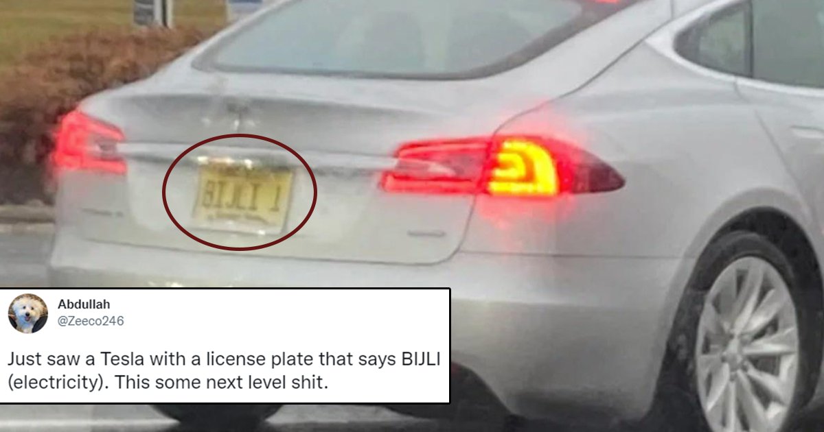 Tesla Abroad Spotted With A Bijli Number Plate Leaves Internet In Splits