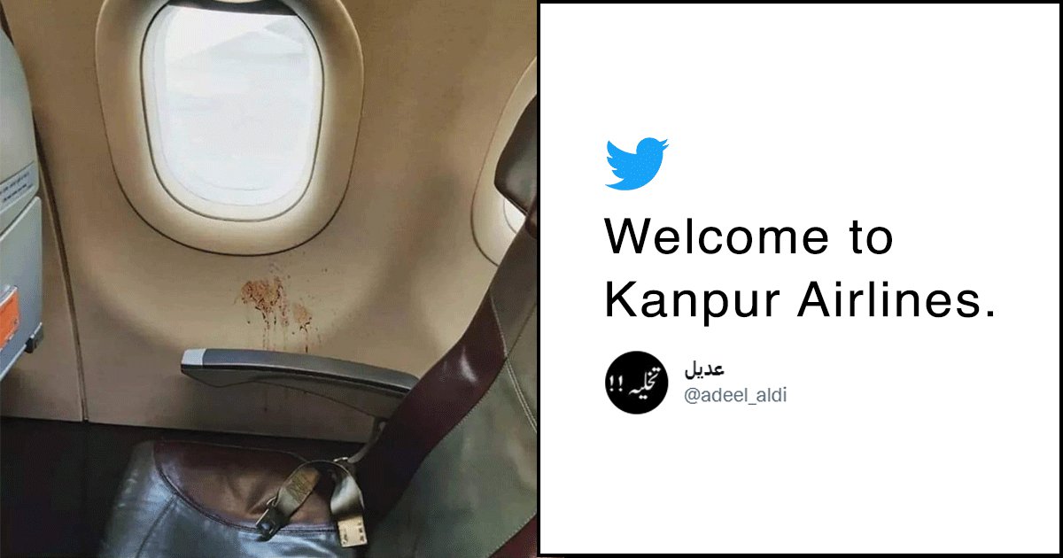 Twitter User Posts An Image Of What Looks Like A Paan Stain On Plane Wall