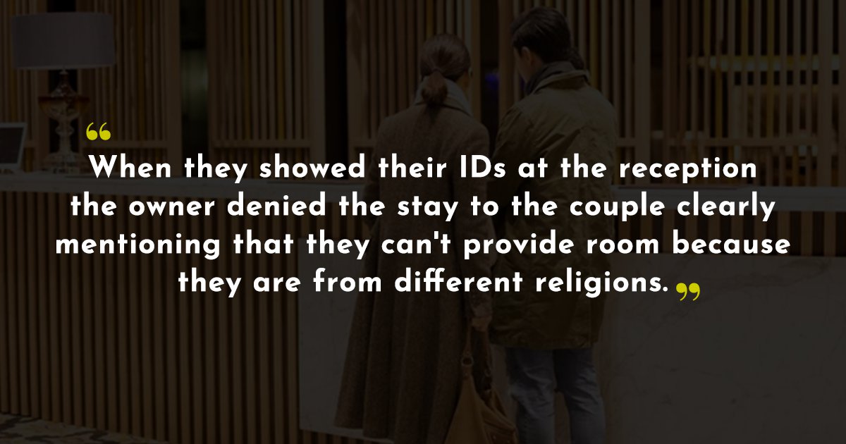 This Unmarried Interfaith Couple Being Denied A Hotel Room Is The Harsh ...