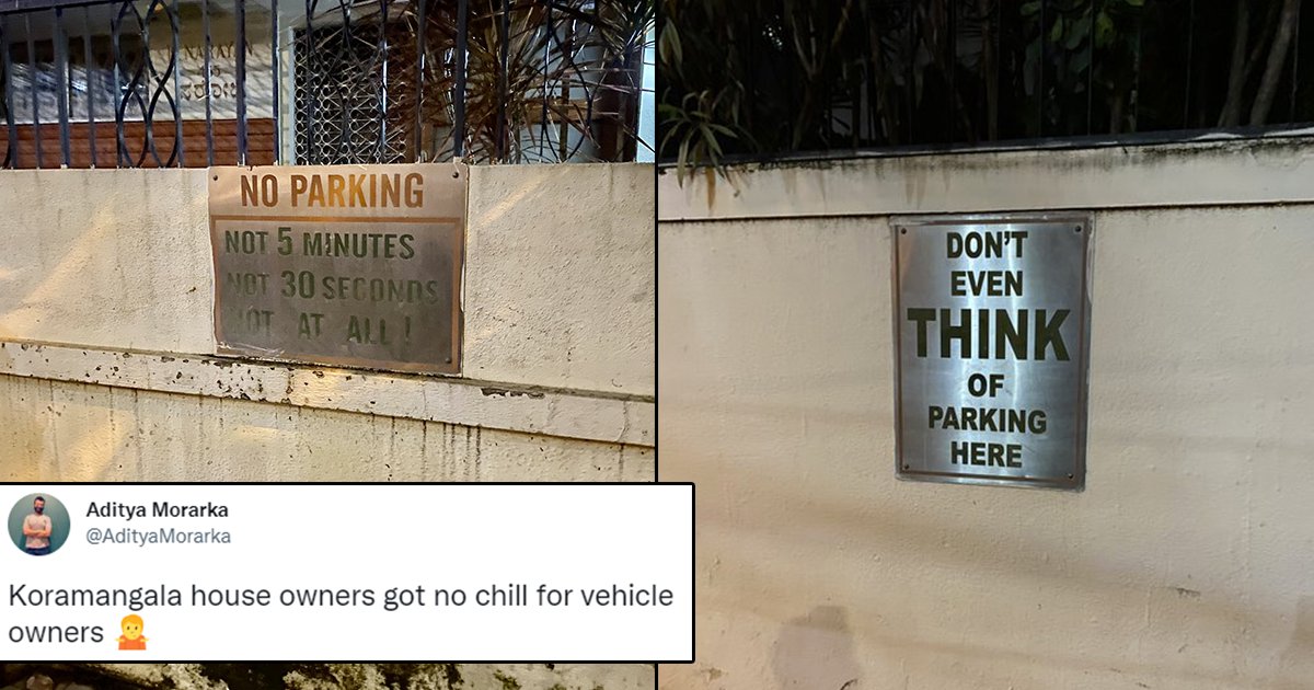 Twitter User Shared 'No Parking' Signs From Bangalore & They're ...