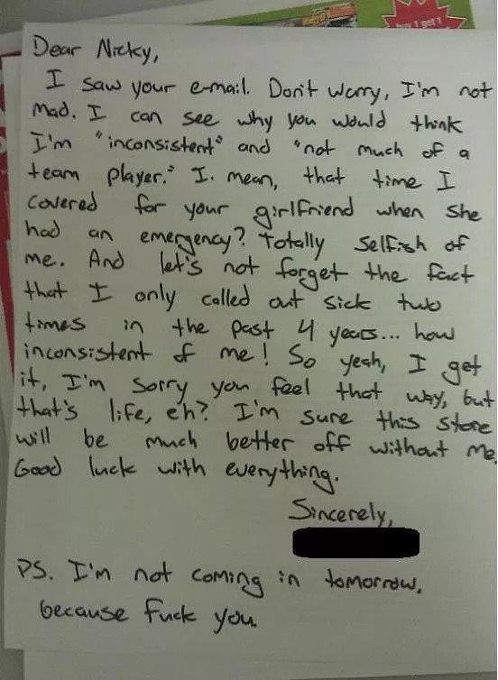 18 Resignation Letters To Toxic Work Environment