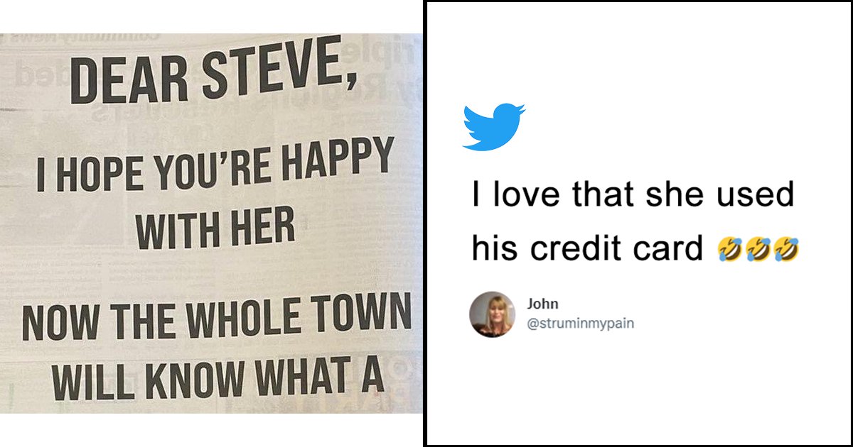 This Woman Printed A Full-Page Ad In A Newspaper For Her Cheating Partner