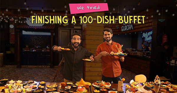 We Tried Finishing A 100-Dish-Buffet | Ft. Arushi & Akshay | Ok Tested ...
