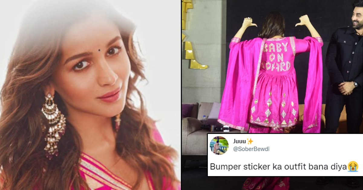 Twitter Is Feeling Cringe About Alia's Baby-On-Board Look