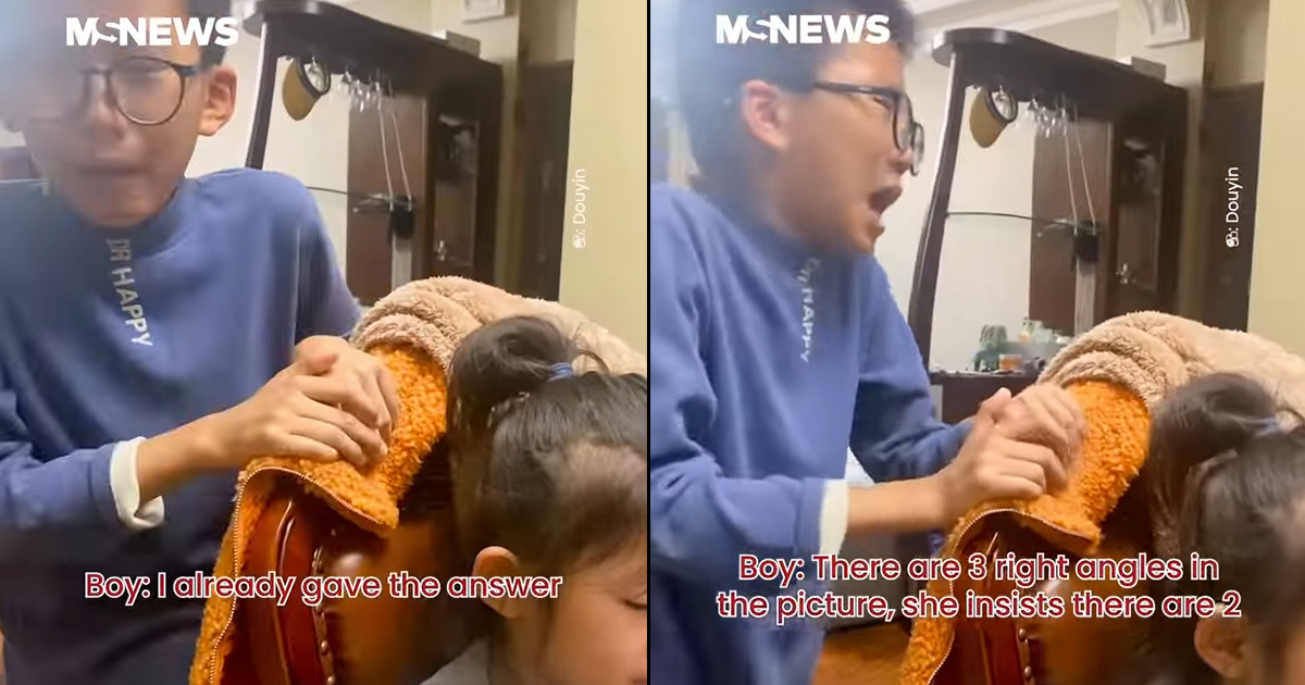 Boy Cries In Frustration As He Teaches Maths To Sister
