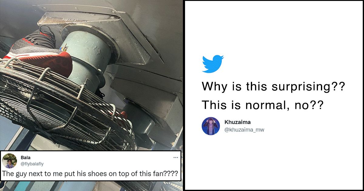 This Train Passenger Got Amazed With Shoe Kept On Fan