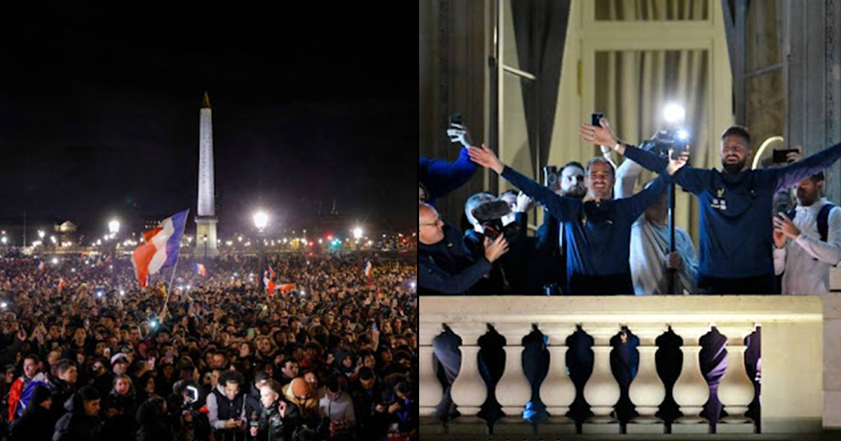 Thousands Of Fans Welcoming The France World Cup Squad