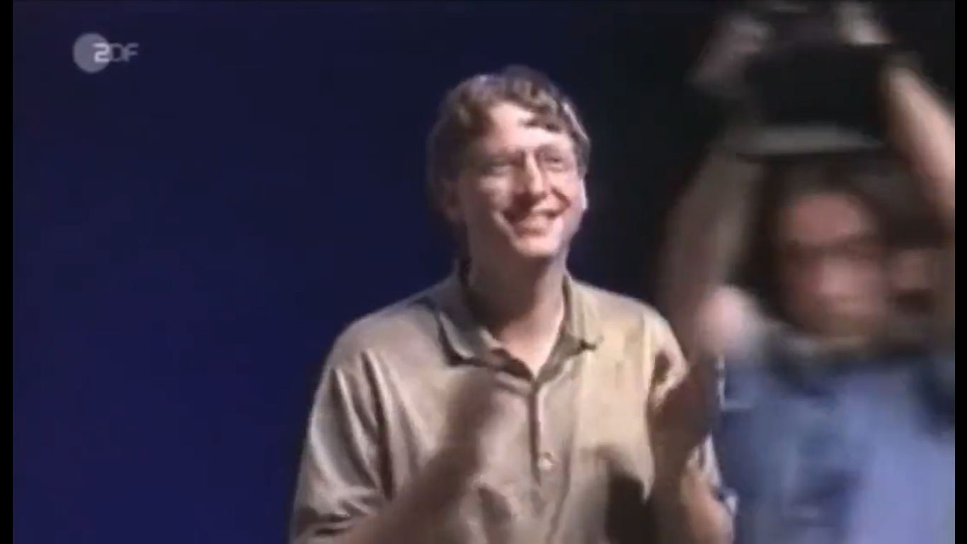 This Old Video Of Bill Gates Dancing At The Microsoft Windows Launch ...