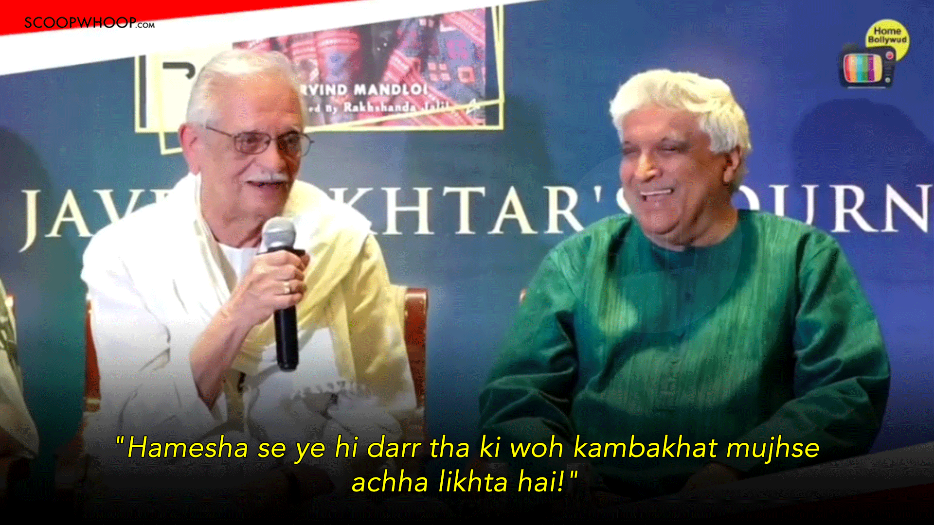 Gulzar Sahib Recites A Poem For Javed Akhtar & It’s Pure Love - ScoopWhoop