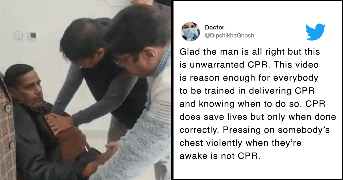 Doctors Call Out The Wrong Way Of CPR In This Viral Video