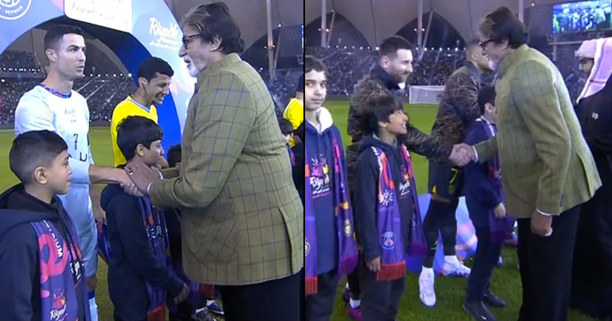 Amitabh Bachchan Meets Football Stars Ronaldo & Messi Amitabh Bachchan Meets Football Stars Ronaldo & Messi