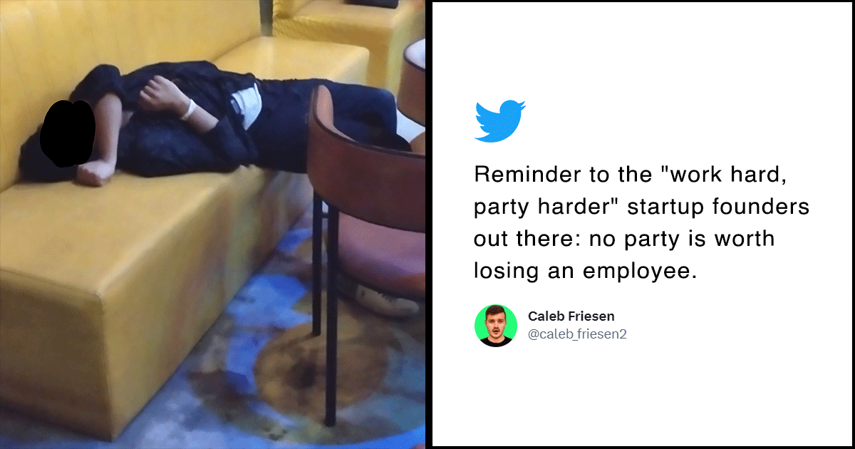 Pics Of Drunk Employee Spark 'Work Hard Party Harder' Talk