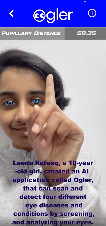 An 11-Year-Old Girl Leena Rafeeq Develops An AI App For Eyes