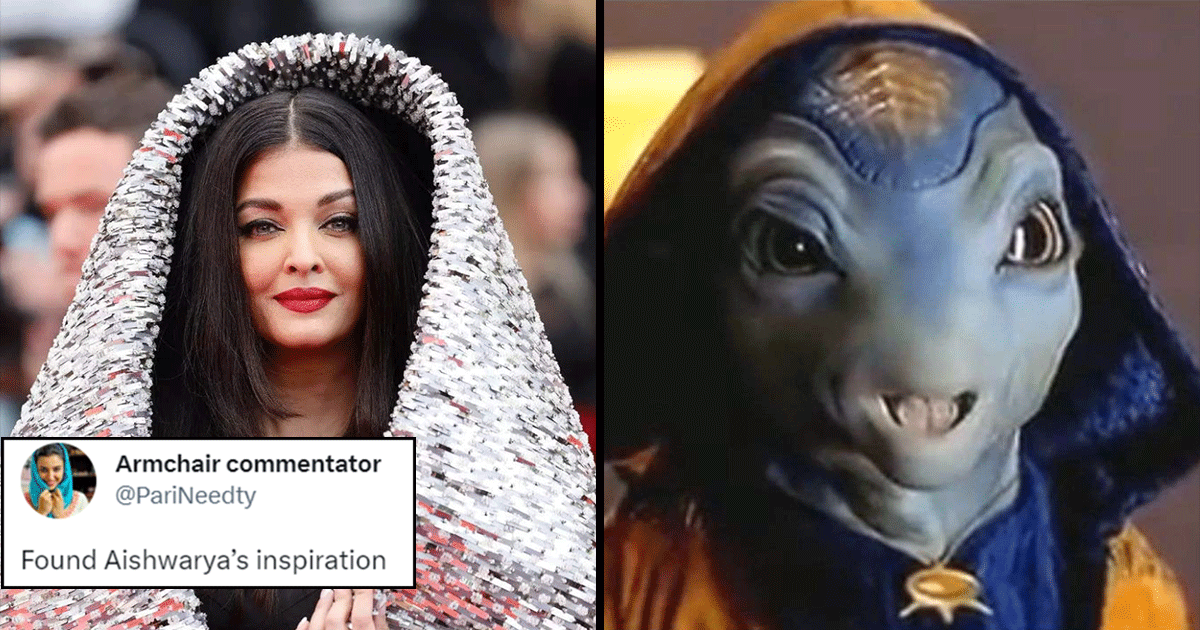 Aishwarya Rai Bachchan’s Huge Silver Hooded Dress At Cannes Sparks Meme ...