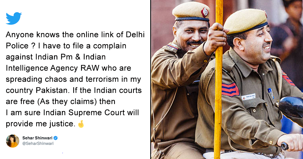 Delhi Police’s Epic Reply To A Pakistani Actor Blaming India For Pak ...