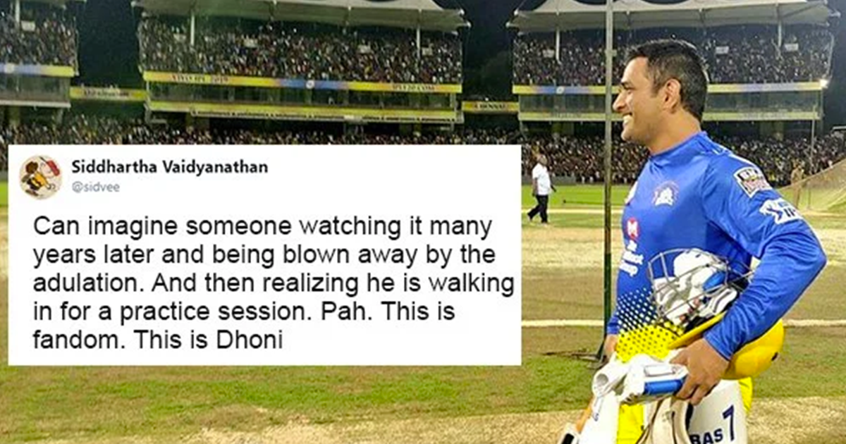 This Thread On How Stadiums All Over India Roars When MS Dhoni Enters ...