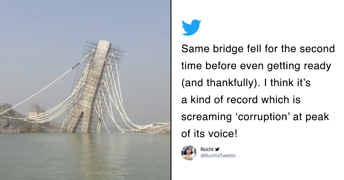 Watch: Bridge In Bihar Collapses For The Second Time