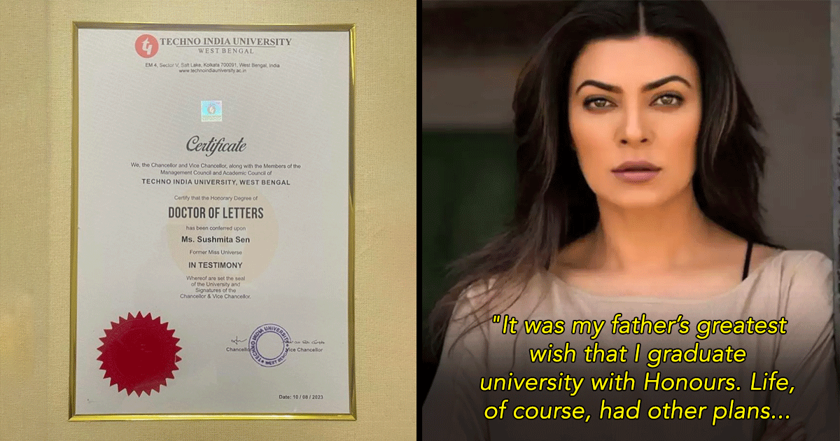 Sushmita's Speech For Her Honorary Doctorate Is Heartwarming