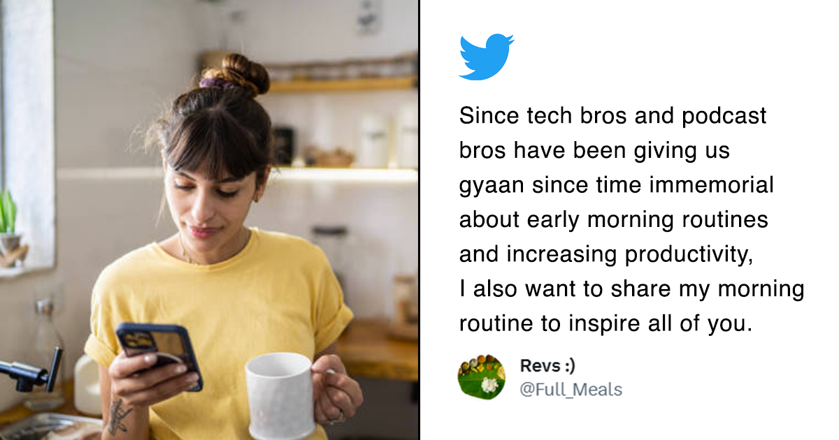 Girl Tweets Her Morning Routine To Roast Podcast & Tech Bros Sharing Theirs