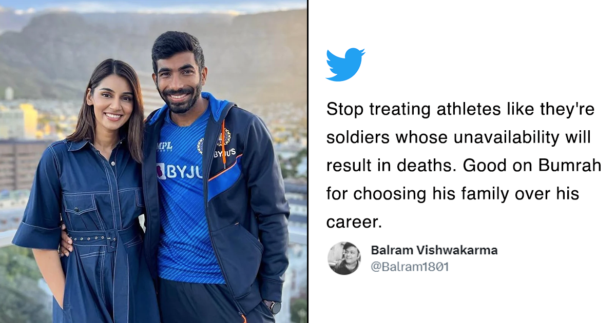 Fans Criticising Jasprit Bumrah For Going Home For His Baby's Birth