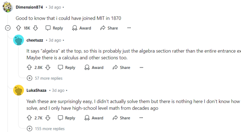 Could You Have Gotten Into MIT In 1869? This Viral Entrance Exam Is ...